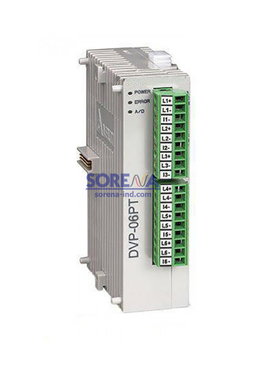 ماژول توسعه RTD دلتا سری DVP مدل DVP06PT-S شش کانال RTD